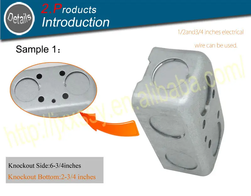 Hot Galvanized Rectangular Electrical Junction 2x4 Steel Box - Buy 2x4 ...