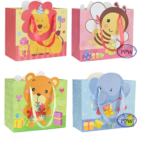 Favors Bags Baby 3d Cartoon Design Paper Bags Paper Gift Bags - Buy ...