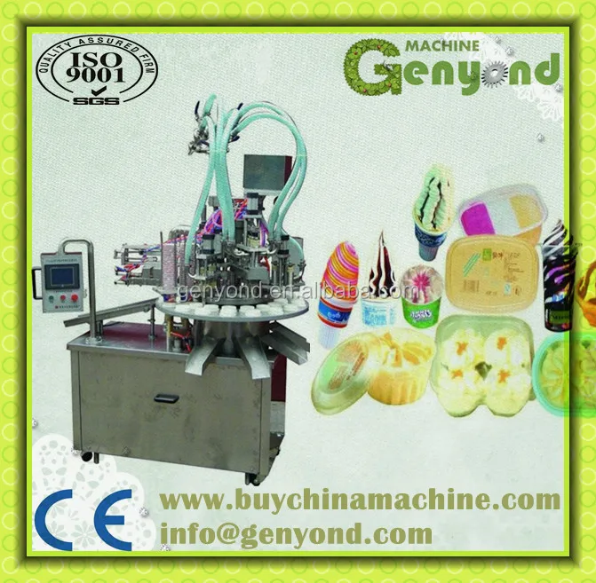 Rotary Type Ice Cream Cup Filling Sealing Machine - Buy Rotary Type Ice ...