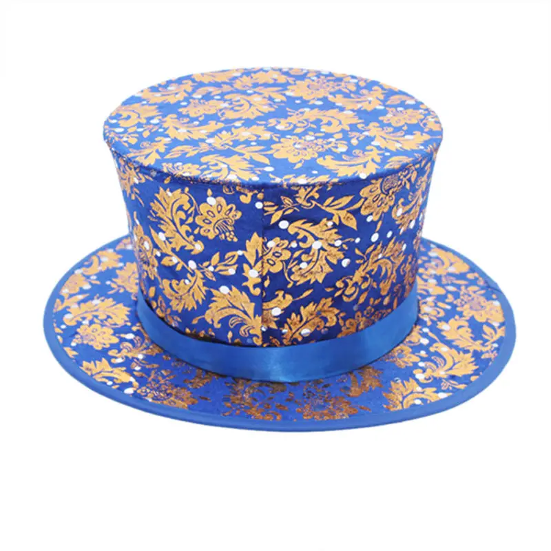 Folding Top Costume Stage Prop Magician's Hat Magic Hat Blue Party ...