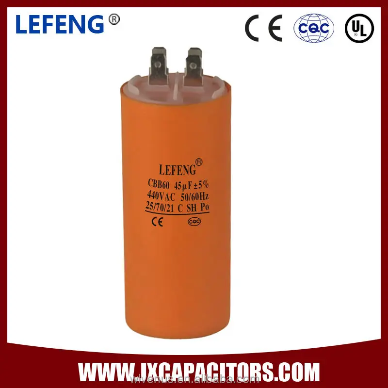 White Plastic & Aluminum Shell Lefeng Brand Cbb60 Series Facon ...