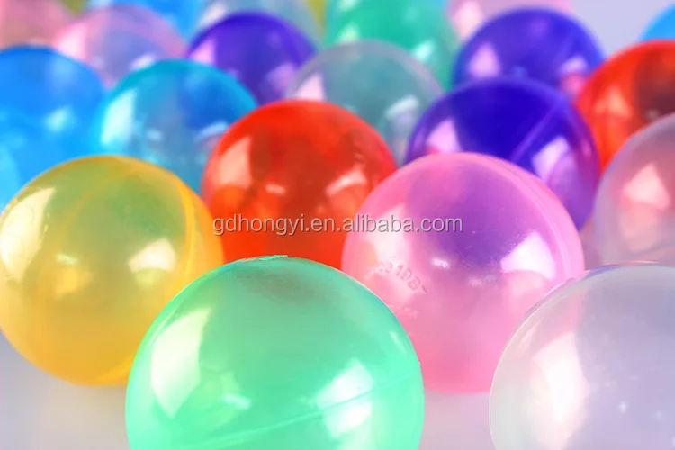 Transparent Plastic Pe Ball Pit Balls 65mm Playballs For Kids Aged 0-24 ...