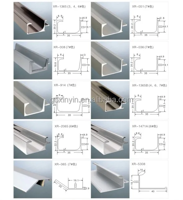 18mm Panel V Shape Aluminium Profile Cabinet Handles With Long Version ...