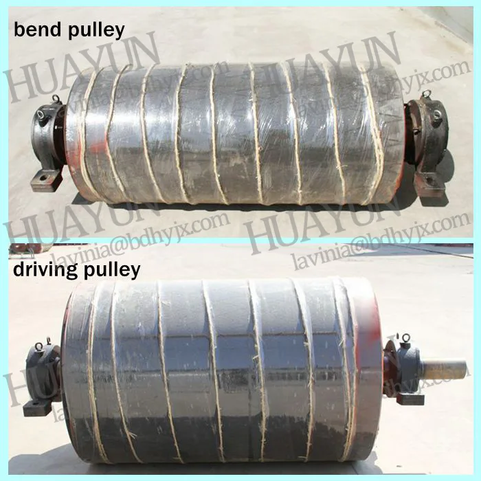 320mm Dia Snub Rubberized Bend Pulley Conveyor Pulley - Buy Rubberized ...