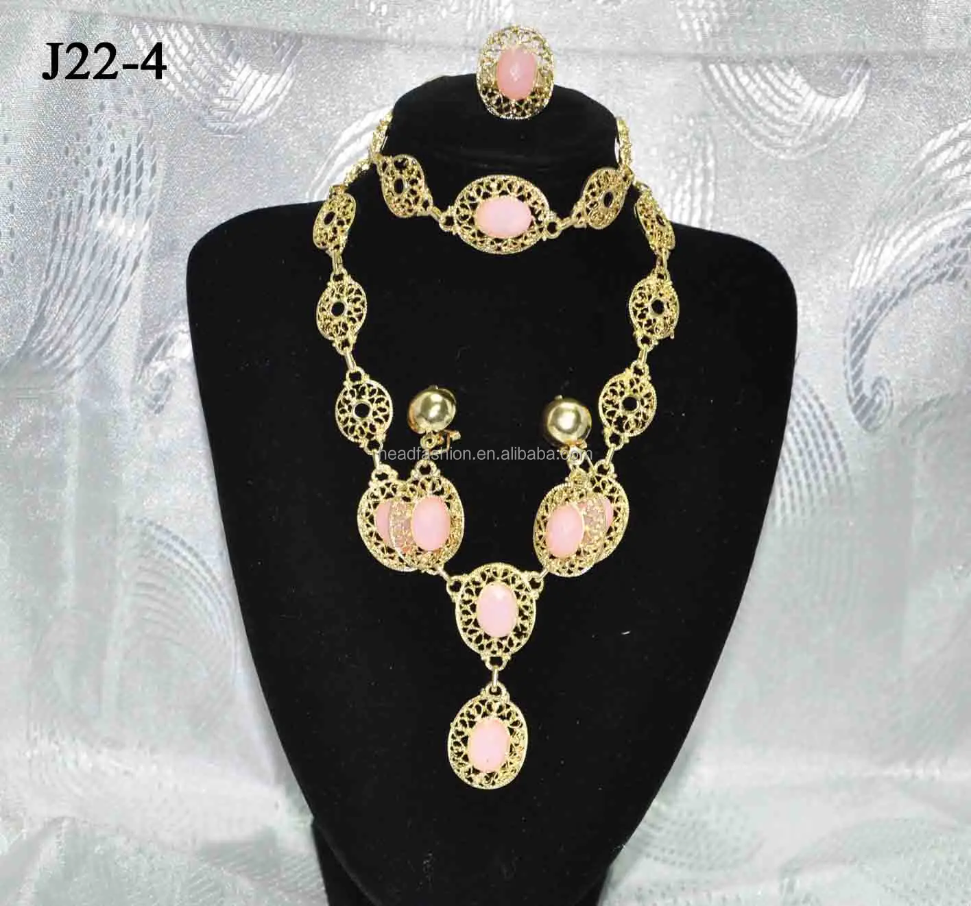 Allory Arabic Bridal Jewelry Sets Gold Plated Necklace And Earings ...