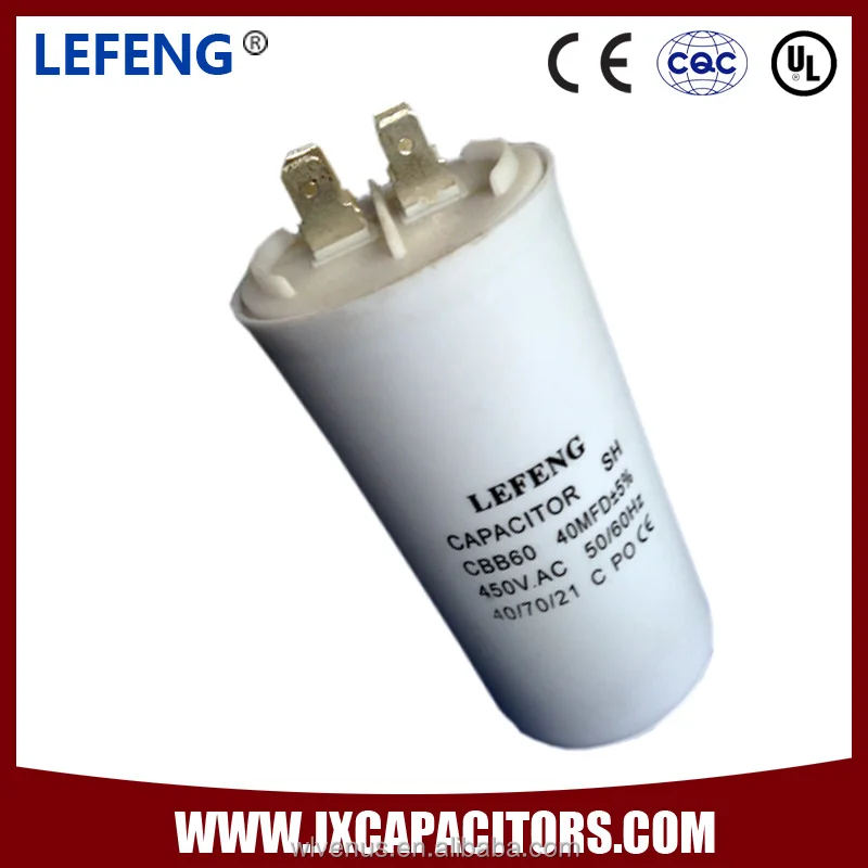 White Plastic & Aluminum Shell Lefeng Brand Cbb60 Series Facon ...