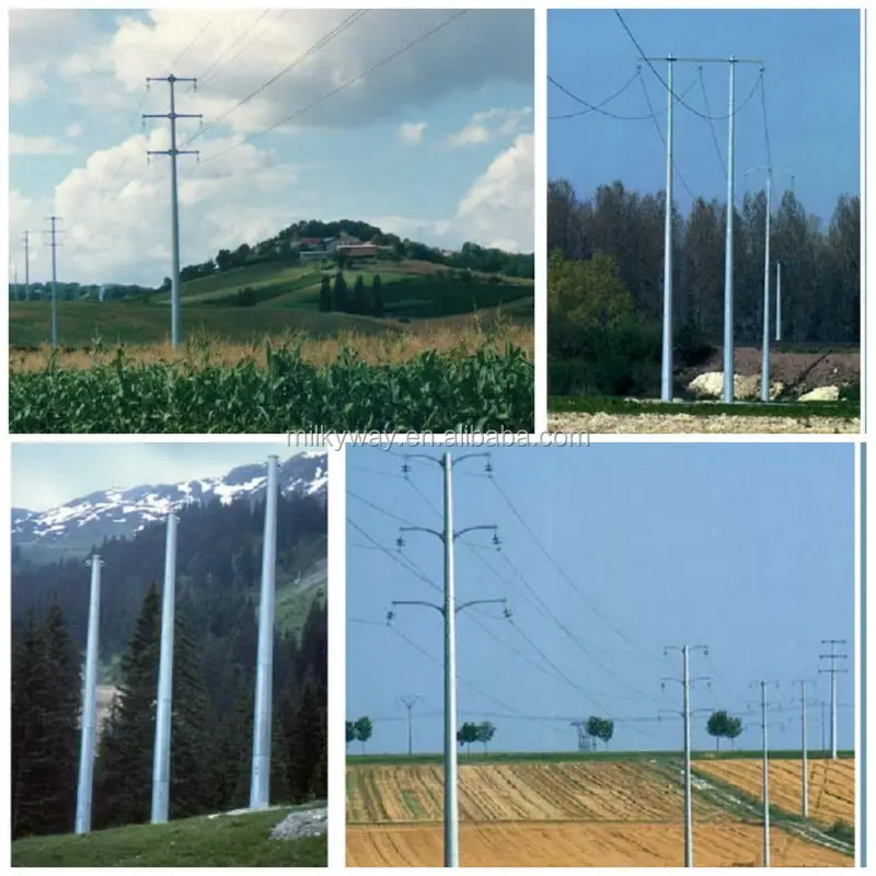 Polygonal Or Conicla Medium Voltage Telecom Pole Steel Tower Uses For ...