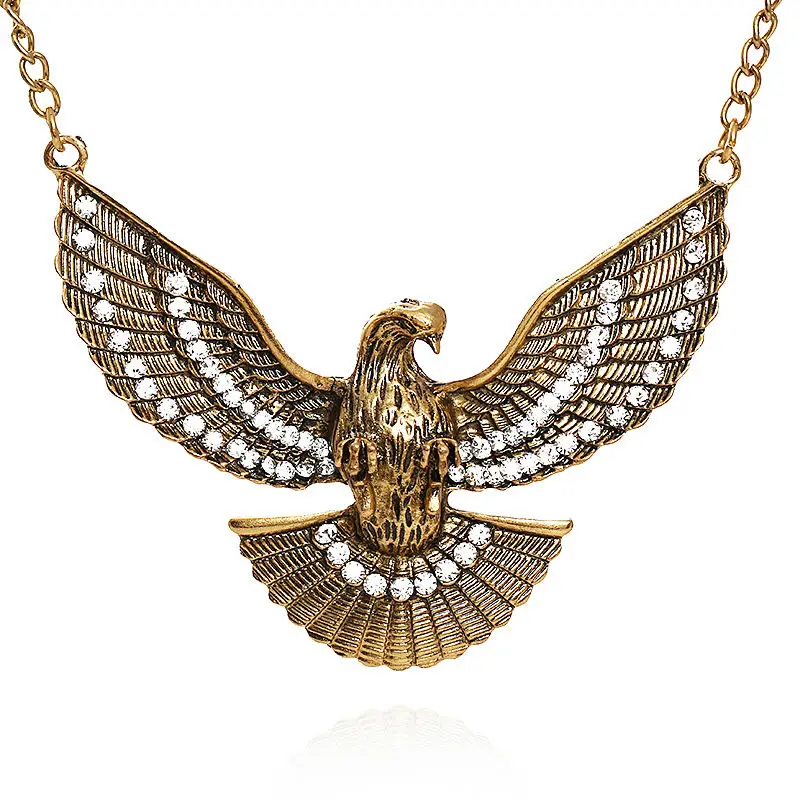 Big Hawk Necklace Recent Design Antique Brass Eagle Necklace Eagle ...