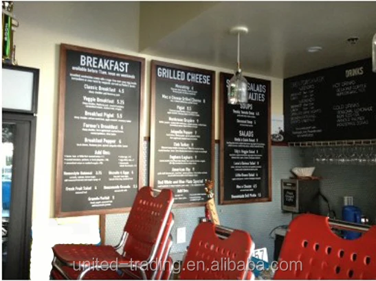 Custom Screen Printed Cafe Menu Board A Frame Blackboard Chalk - Buy ...
