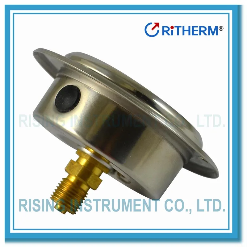 Panel Mount Shockproofpressure Gauge With Flange 63mm Back Entry Oil ...