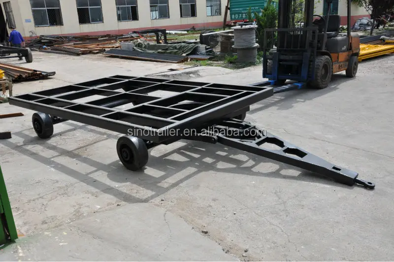 Double Wheel Container House Chassis Frame Trailers Toilet Trailer ...
