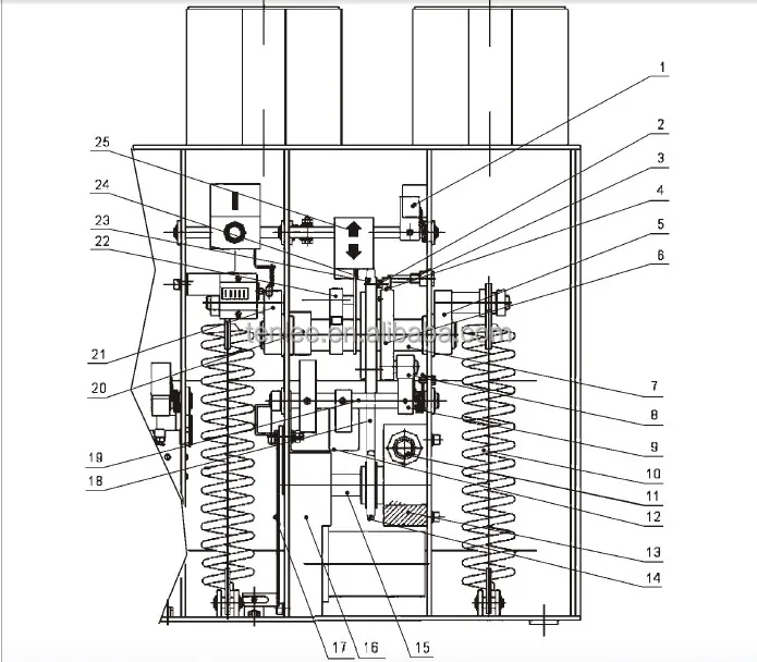 Indoors Vs1 Frontal Spring Operating Mechanism 24kv Vcb - Buy 24kv Vcb ...