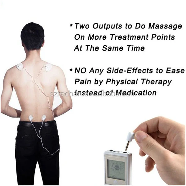 Double Channel Output With Electrode Pads Electronic Pulse Massager ...
