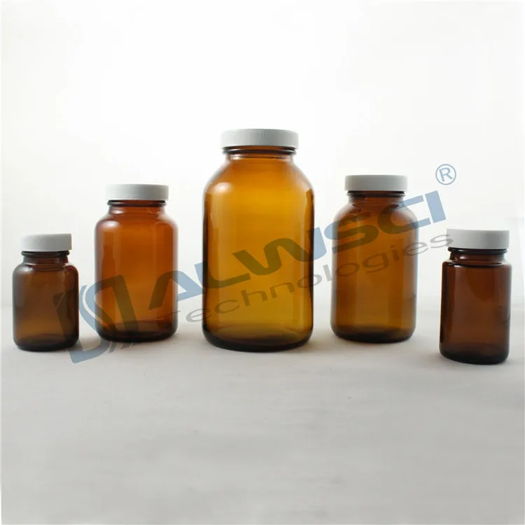 120ml Round Boston Amber Glass Storage Bottle with Cap