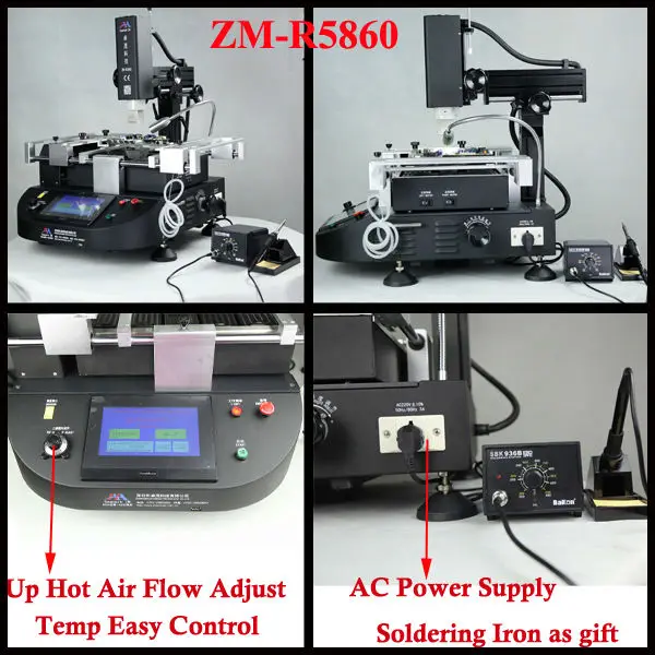 Économique Smd Rework Station De Soudure Zm-r5860 Bga Station De Reprise Et De Soudure De Fer 2 ...