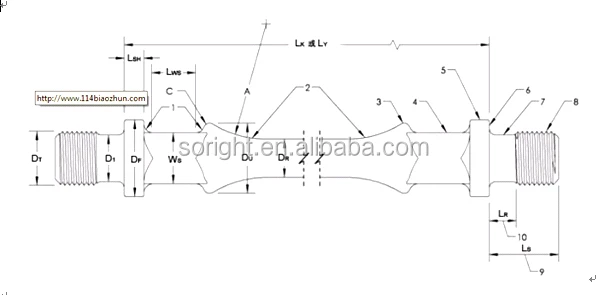 Api 11b 5/8'' Sucker Rod For Oilfield - Buy 5/8'' Sucker Rod,Api 11b 5/ ...