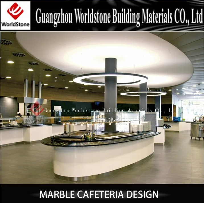 Acrylic Solid Surface Food Service Counter Buffet-style Counter For ...