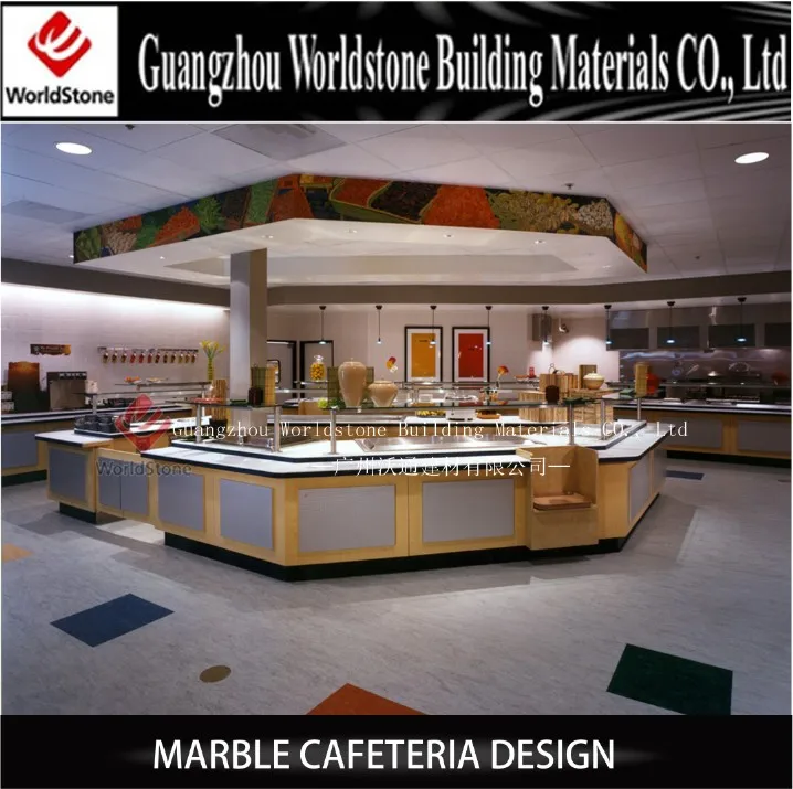 Acrylic Solid Surface Food Service Counter Buffet-style Counter For ...