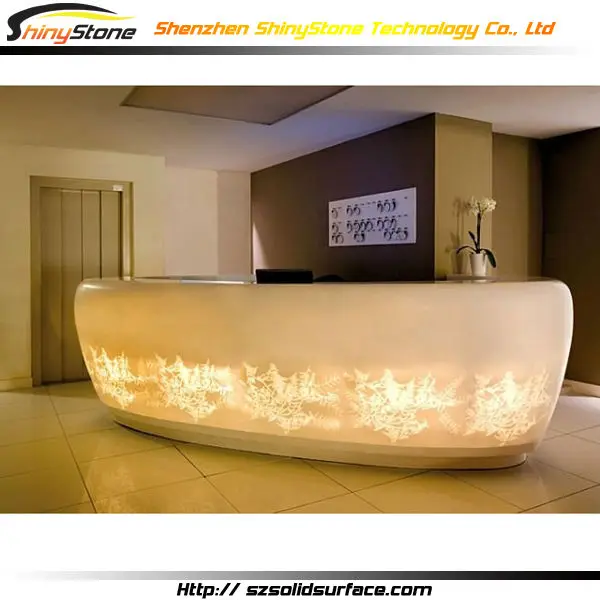 Double Arc Modern Curved Shape Solid Surface/artificial Marble Boutique ...