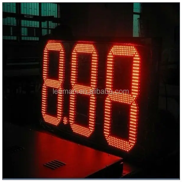 Outdoor Led Clock Time Date Temperature Sign 6 Digit Led 7 Segment ...