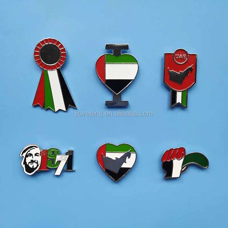 Cheap Price Uae 47th National Day Newest Flag Design Metal Badges Magnetic Lapel Pin - Buy New ...