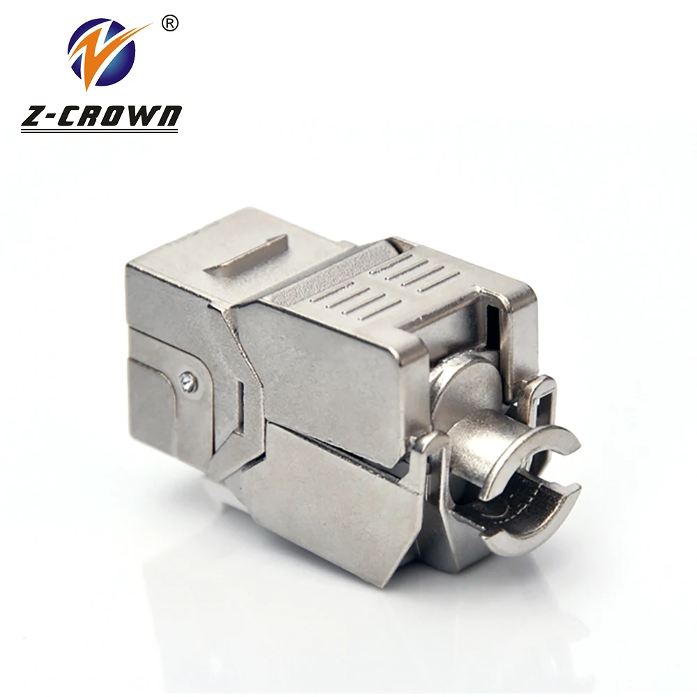 Cat6a Shielded Keystone Jack RJ45 - 180 Degree Network Module