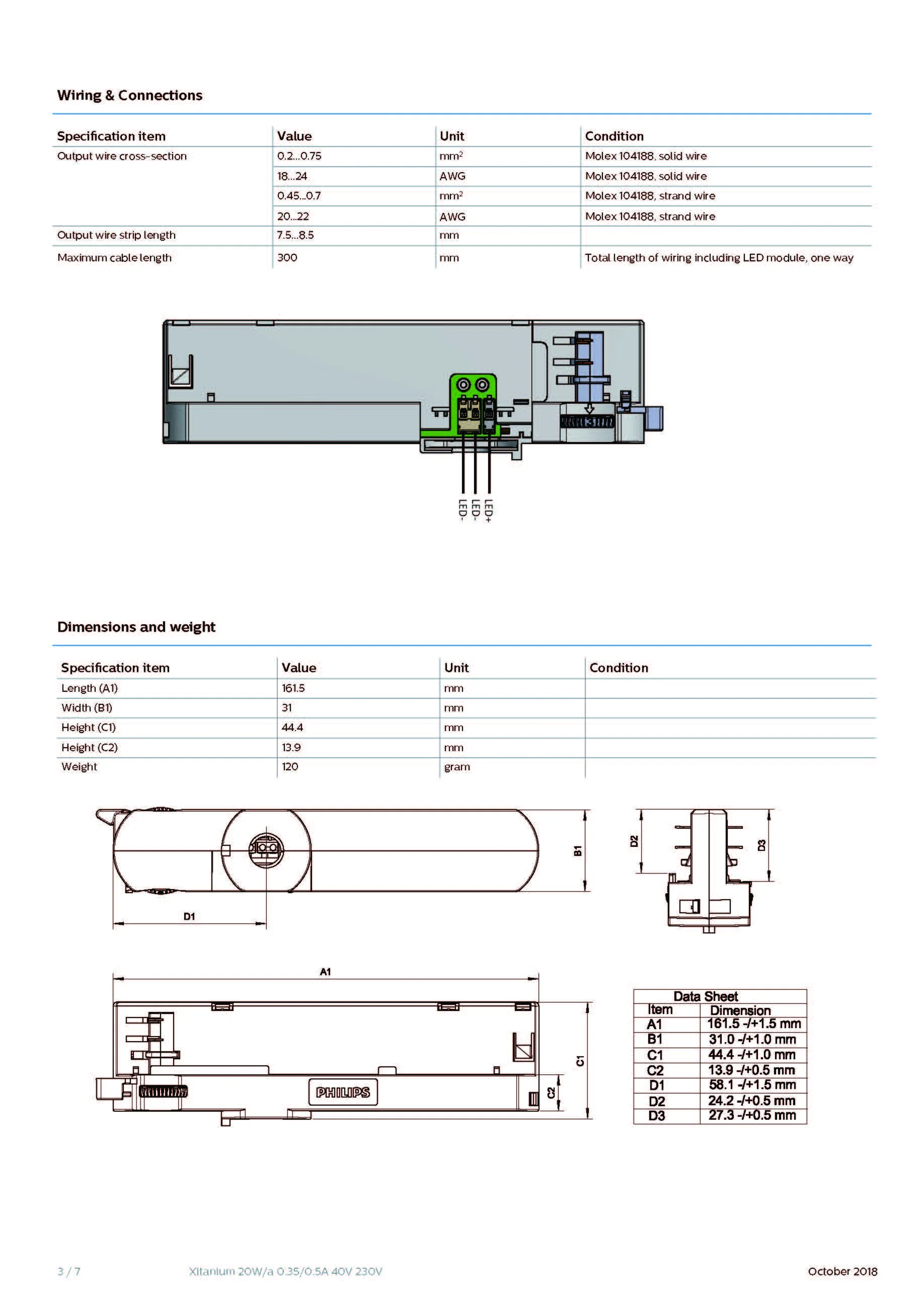 Philips Track Light 3/4 Wires 20w/a 0.35/0.5a 40v 3cw/cg/cb 1cw/cg/cb ...