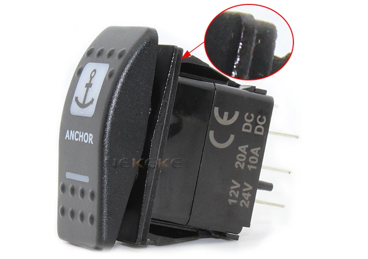 Illuminated Marine Waterproof 12v On-off-on 4pins Rocker Switch 3 ...