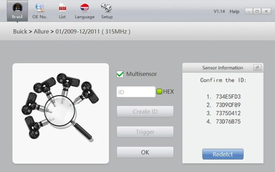 AUZONE TPMS PC Programmer P01 Program the Universal Programmable TPMS ...