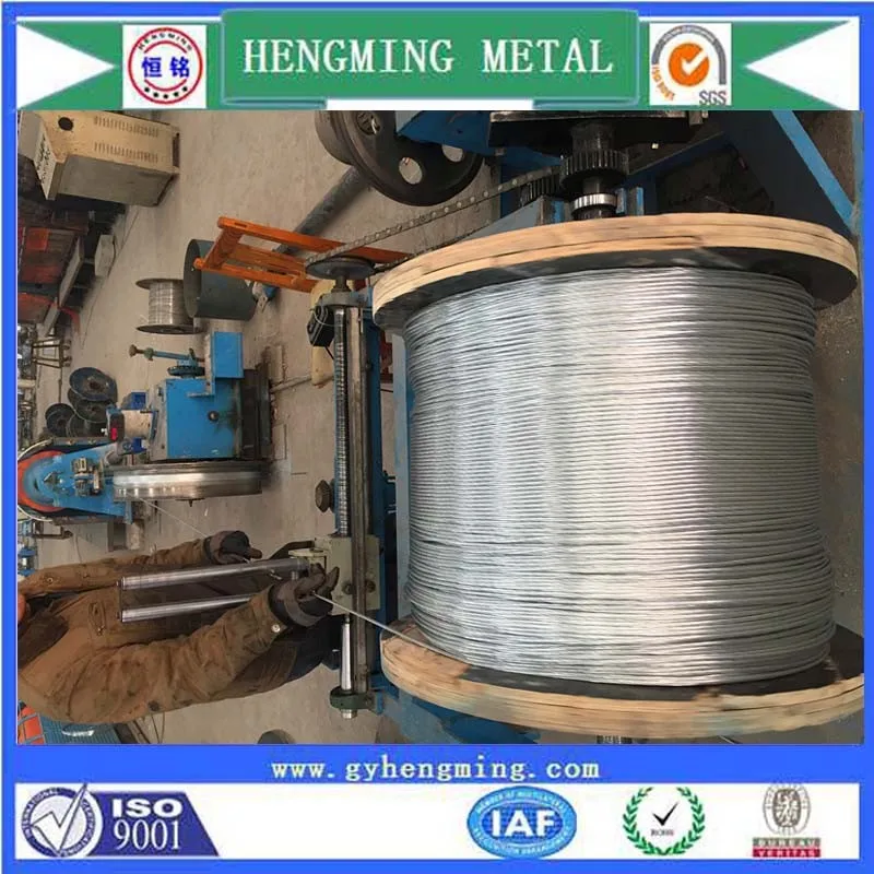 Galvanized Steel Messenger Wire 1.5mm Single Core Cable 1x7 Strand Wire ...
