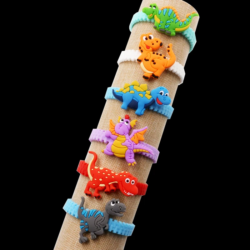 Kids Silicon Sport Dinosaur Bracelet Silicone Wristband Adjustable ...