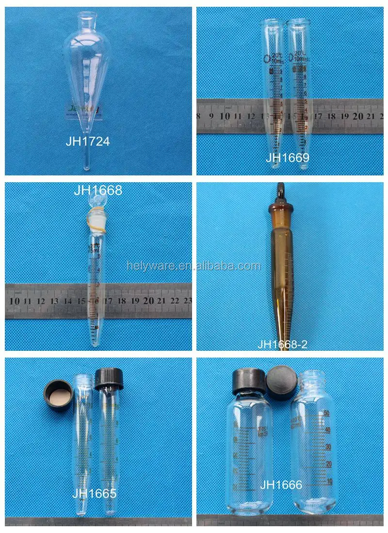25 To 200ml Clear Or Amber Glass Pear Shape Goetz Oil Centrifuge Tube ...