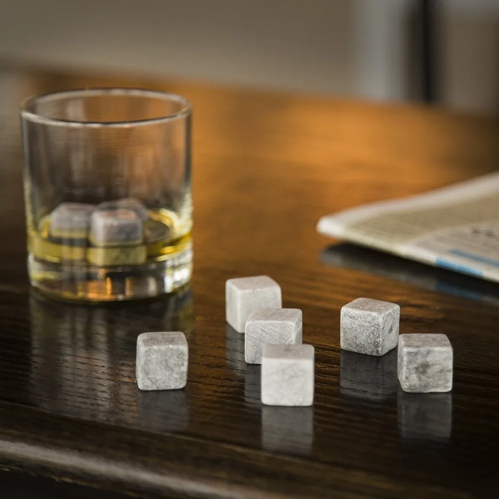 Whiskey Chilling Stones - Set Of 4 Or 6 Handcrafted Premium Granite ...