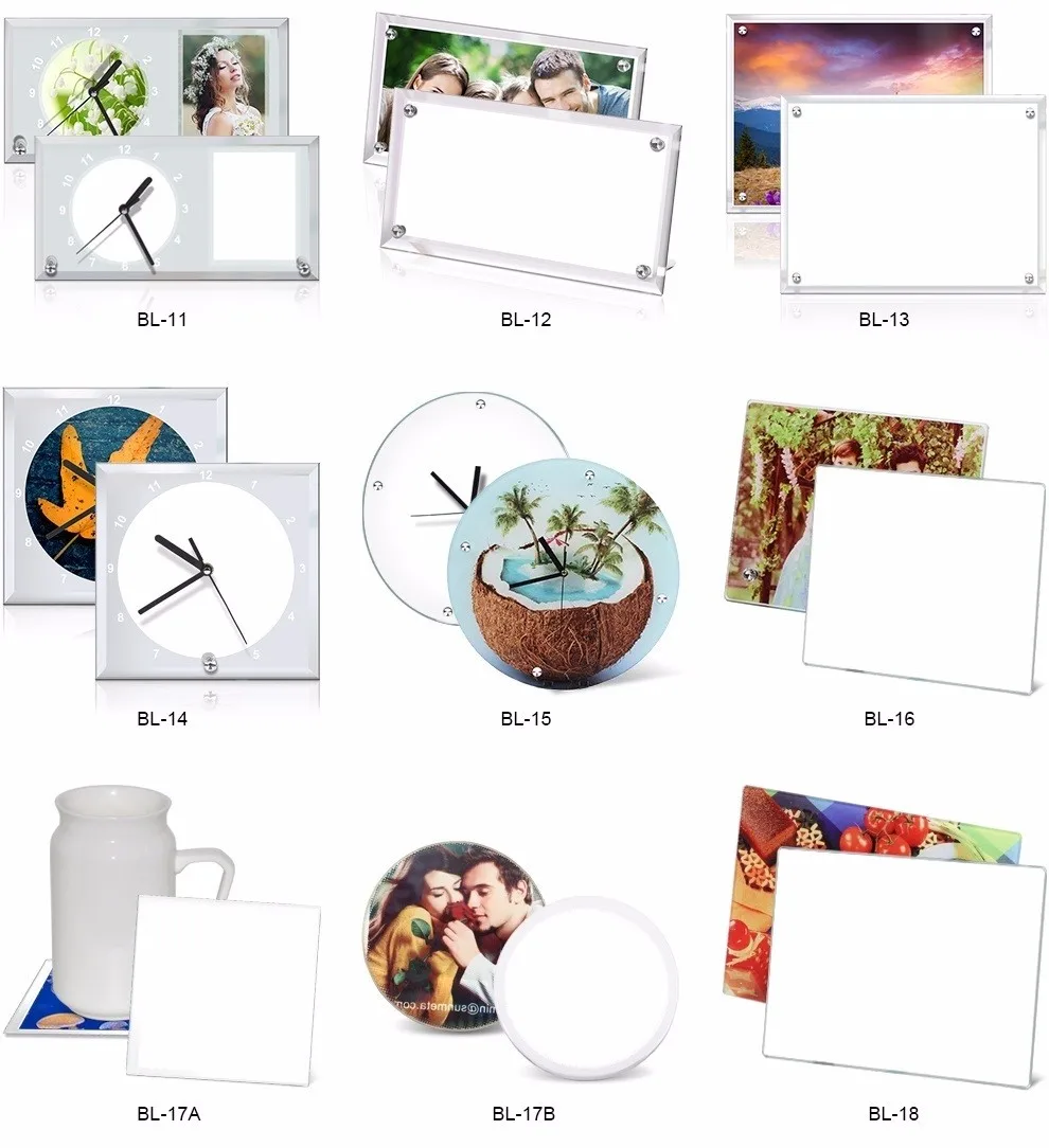 Blank Sublimation Glass Clock with Coating - Perfect for Customization