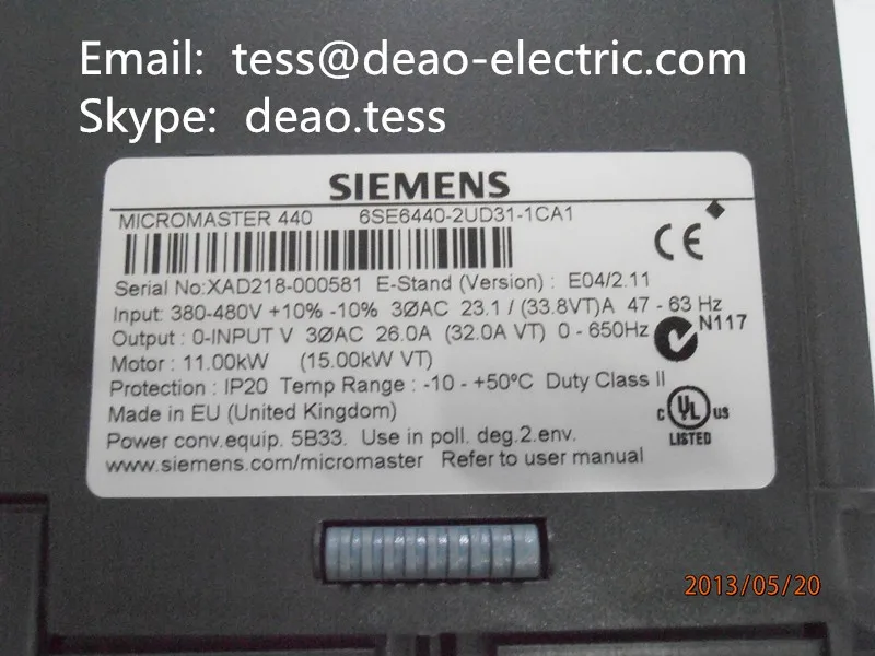 Inversor De Módulo De Automatización Siemens Micromaster 440,6se6440 ...