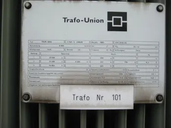 Power Transformers 8,4 Mva Trafo-union 22kv To 6,3kv - Buy Electric ...