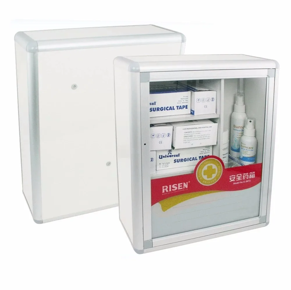White Aluminum Alloy Empty First Aid Boxwall Mounted Medical Kitfirst ...