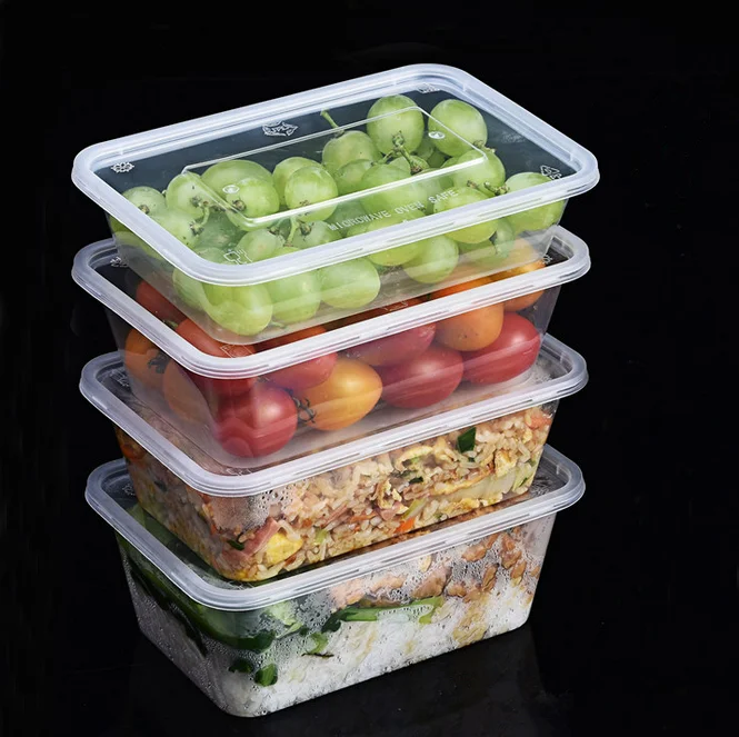 Eco Friendly Takeaway Disposable Plastic Oven Safe Food Container with Lid