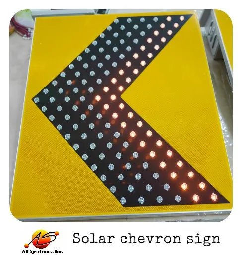 Solar Energy Led Chevron Sign Arrow Direction Board Traffic Flashing ...