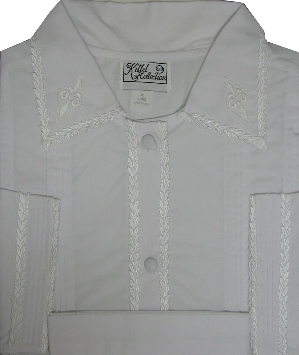 Jewish Men Long Robe Long T Shirt Lace Trim Embrodiery Kittel 100% ...