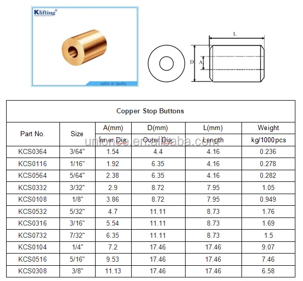 Round Copper Ferrules Fitting Wire Rope Rigging Hardware 2.5mm - Buy ...