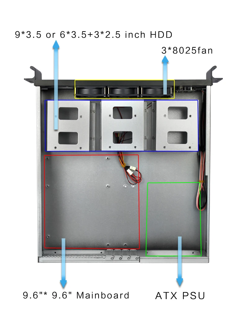 Shenzhen Manufacture 2U Server Rack - Aluminum Case with Fans