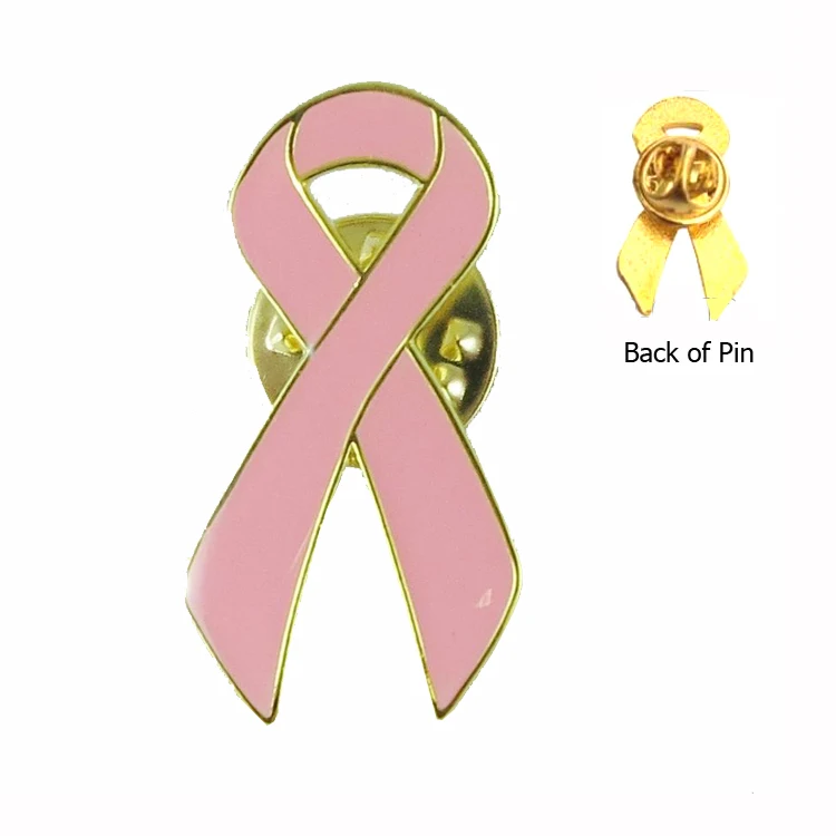 New Red Pink Ribbon Breast Cancer Awareness Lapel Pins Wholesale - Buy ...