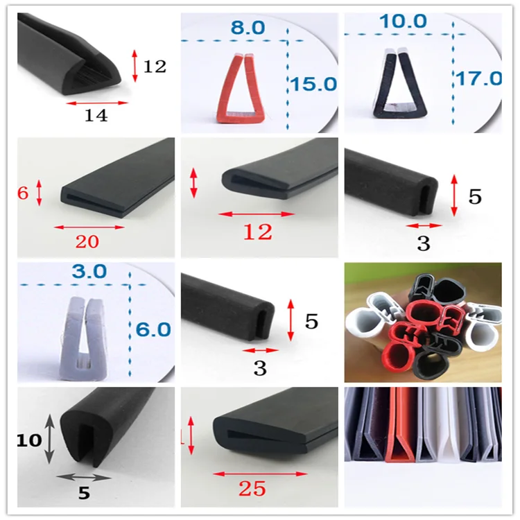 Black Epdm U Shaped Glass Silicone Flat Rubber Gaskets - Buy Flat ...