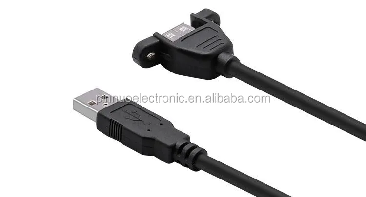 AWM 2725 28awg USB Cable Extension - Data & Charge Panel Mount