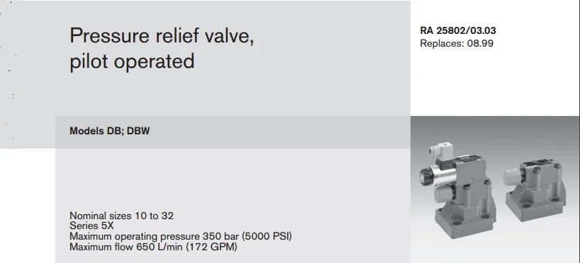 Rexroth DB Pilot Pressure Relief Valves - High Performance