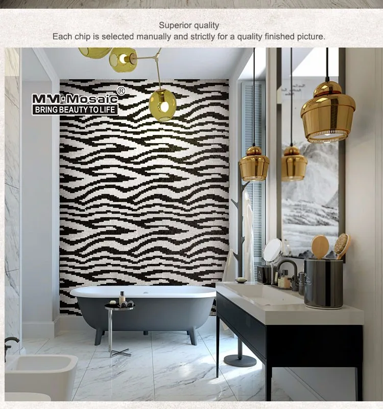 Zebra Pattern Bathroom Kitchen Toilet Wall Tile Design Ceramic Art ...