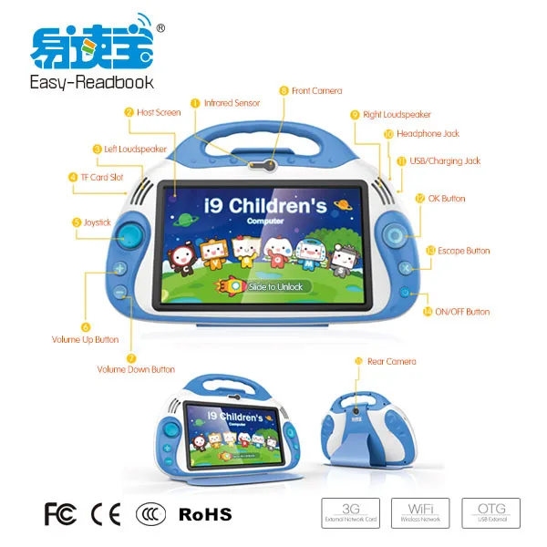 7 Inch Hd Screen Educational Laptop For Children,Children Educational ...