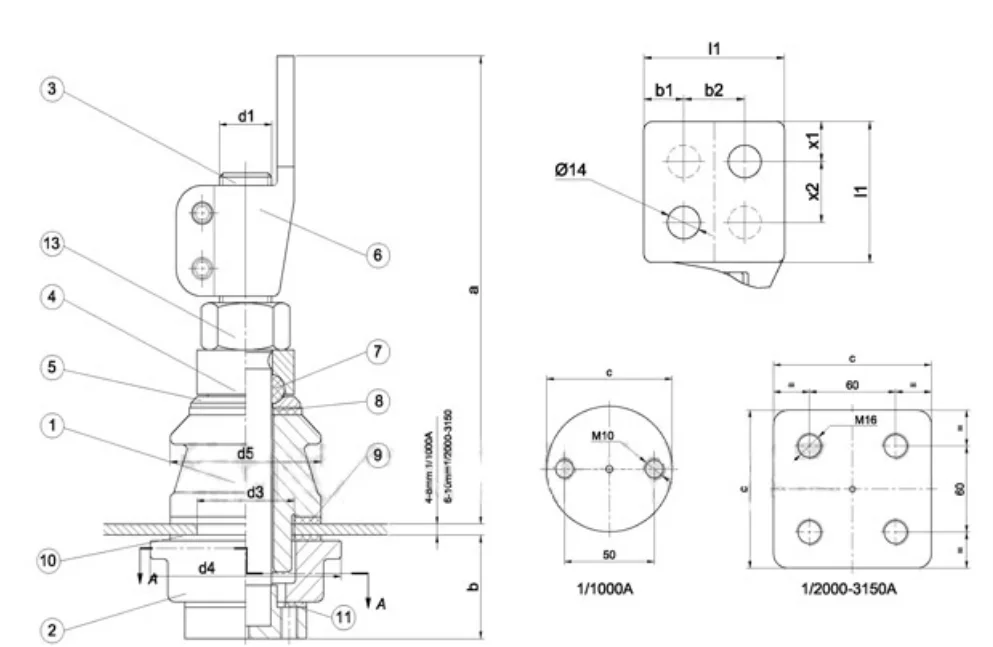 Transformer LV bushing and flag sets DIN 42530| Alibaba.com
