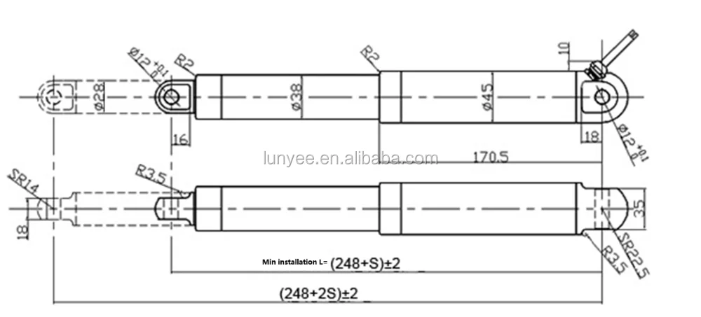 Parking System/trunk Space Lifting Linear Actuator Waterproof - Buy ...